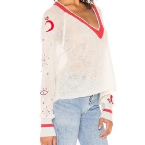 Wildfox | Sweaters | Wildfox Power Icons Quincy Sweater In Vintage Lace ...